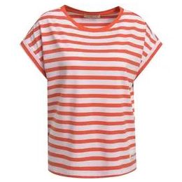 Smith & Soul T-Shirt SMITH & SOUL, Damen, Gr. M, sugar, Single Jersey, Obermaterial: 46% Baumwolle, 46% Lyocell, 8% Elasthan, gestreift, h&uuml;ftbedeckend, Rundhals, mit Umschlag Umschlagsaum, Shirts T-Shirt, im Streifen-Design