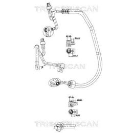 TRISCAN Hochdruck-/Niederdruckleitung, Klimaanlage 901016052 f&uuml;r FORD
