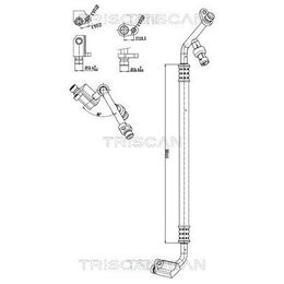 TRISCAN Hochdruck-/Niederdruckleitung, Klimaanlage 901024020 f&uuml;r OPEL NISSAN RENAULT