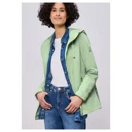 Windbreaker Street One, Damen, Gr. 36, bright pistachio, Stoff, Obermaterial: 60% Polyester, 40% Nylon; Futter: 100% Polyester, unifarben, comfort fit normal, ohne Ausschnitt, B&uuml;ndchen, Jacken Windbreaker, mit Kapuze mit Tunnelzugband