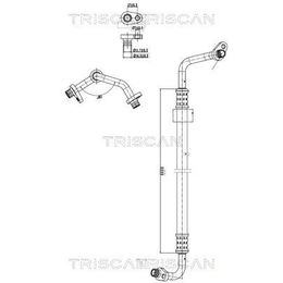 TRISCAN Hochdruck-/Niederdruckleitung, Klimaanlage 901028006 f&uuml;r DS