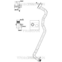 TRISCAN Hochdruck-/Niederdruckleitung, Klimaanlage 901016019 hinten f&uuml;r FORD