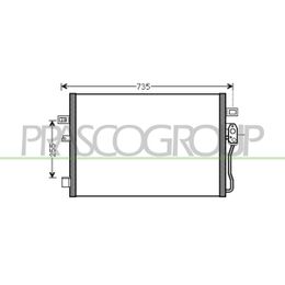 PRASCO Kondensator, Klimaanlage dg815c002 f&uuml;r Chrysler DODGE Fiat