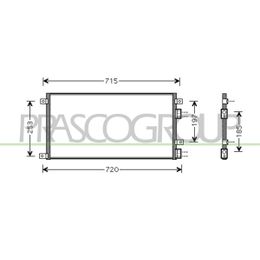 PRASCO Kondensator, Klimaanlage ft926c001 f&uuml;r Fiat