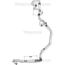 TRISCAN Hochdruck-/Niederdruckleitung, Klimaanlage 901028065 f&uuml;r PEUGEOT
