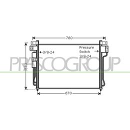 PRASCO Kondensator, Klimaanlage ds814c002 f&uuml;r NISSAN