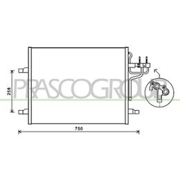 PRASCO Kondensator, Klimaanlage fd802c001 f&uuml;r Ford