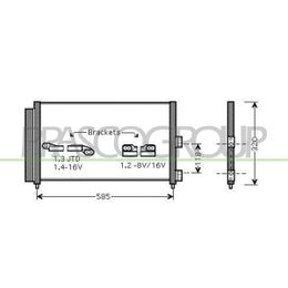 PRASCO Kondensator, Klimaanlage ft133c006 f&uuml;r LANCIA Fiat