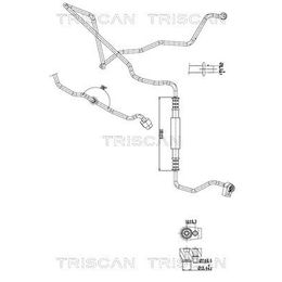 TRISCAN Hochdruck-/Niederdruckleitung, Klimaanlage 901016064 f&uuml;r FORD