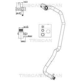 TRISCAN Hochdruck-/Niederdruckleitung, Klimaanlage 901016016 hinten f&uuml;r FORD