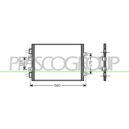 PRASCO Kondensator, Klimaanlage rn916c003 f&uuml;r DACIA RENAULT