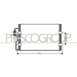 PRASCO Kondensator, Klimaanlage ci053c001 f&uuml;r LANCIA Citro&euml;n Peugeot