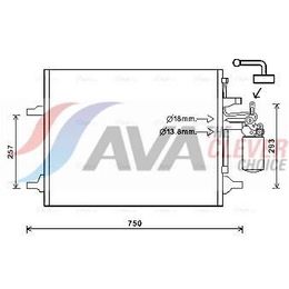 AVA QUALITY COOLING Kondensator, Klimaanlage vo5166d f&uuml;r Volvo