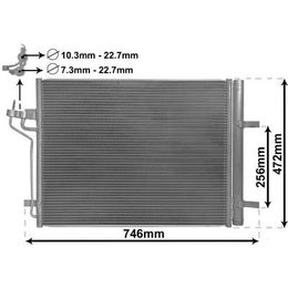 Van Wezel Kondensator, Klimaanlage 18015710 f&uuml;r Ford