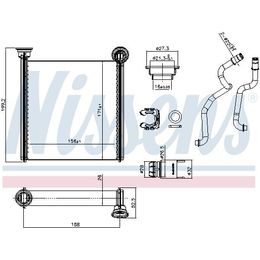 NISSENS W&auml;rmetauscher, Innenraumheizung 707388 f&uuml;r SKODA