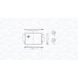 MAGNETI MARELLI Kondensator, Klimaanlage 350203103500 f&uuml;r VAG