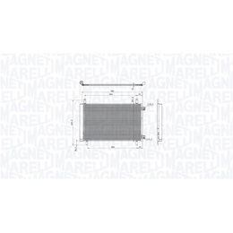 MAGNETI MARELLI Kondensator, Klimaanlage 350203105500 f&uuml;r Citro&euml;n/Peugeot