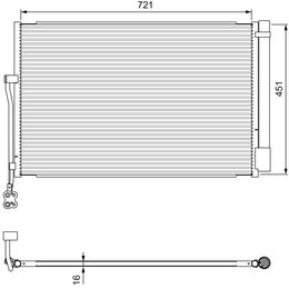 Valeo Kondensator, Klimaanlage 814379 f&uuml;r Porsche VW