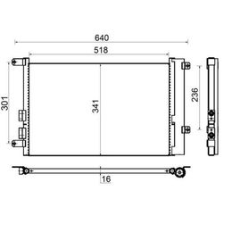 Mahle Kondensator, Klimaanlage ac401000s f&uuml;r Fiat