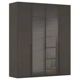 Dreht&uuml;renschrank Rauch "Schrank Garderobe SKAT SHINE Breiten 151/201/251/301cm, H&ouml;he 223/235cm", graphit, B:201cm H:223cm T:63cm, Glas, Holzwerkstoff, Schr&auml;nke, Dreht&uuml;renschrank, edle Schrankfront mittig hochwertige Glasrahment&uuml;ren MADE IN GERMANY