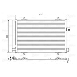 Valeo Kondensator, Klimaanlage 814420 f&uuml;r PEUGEOT