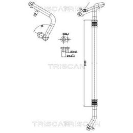 TRISCAN Hochdruck-/Niederdruckleitung, Klimaanlage 901010022 hinten f&uuml;r OPEL NISSAN RENAULT