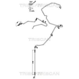 TRISCAN Hochdruck-/Niederdruckleitung, Klimaanlage 901010004 vorne f&uuml;r OPEL FIAT NISSAN RENAULT