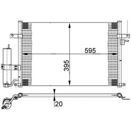 Mahle Kondensator, Klimaanlage ac384000s f&uuml;r DAEWOO