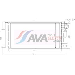 AVA QUALITY COOLING Kondensator, Klimaanlage ka5355d f&uuml;r KIA