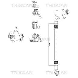 TRISCAN Hochdruck-/Niederdruckleitung, Klimaanlage 901029114 vorne f&uuml;r MERCEDES-BENZ VW