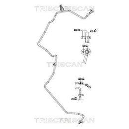 TRISCAN Hochdruck-/Niederdruckleitung, Klimaanlage 901025016 hinten f&uuml;r DACIA