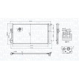 MAGNETI MARELLI Kondensator, Klimaanlage 350203101100 f&uuml;r KIA
