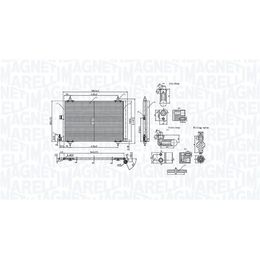 MAGNETI MARELLI Kondensator, Klimaanlage 350203908000 f&uuml;r Citro&euml;n/Peugeot
