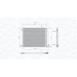 MAGNETI MARELLI Kondensator, Klimaanlage 350203101400 f&uuml;r NISSAN