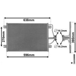 Van Wezel Kondensator, Klimaanlage 43005256 f&uuml;r RENAULT