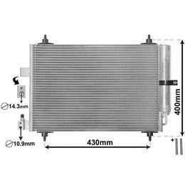 Van Wezel Kondensator, Klimaanlage 40005286 f&uuml;r Peugeot Citro&euml;n/Peugeot