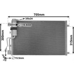 Van Wezel Kondensator, Klimaanlage 13005283 f&uuml;r NISSAN