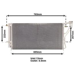 Van Wezel Kondensator, Klimaanlage 83005105 f&uuml;r KIA