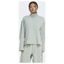 Sweatjacke Adidas SPORTSWEAR "W ALL SZN SL QZ", Damen, Gr. XS, wonder sage, Obermaterial: 51% Polyester, 25% Modal, 15% Baumwolle, 9% Elasthan, normal, Rundhals, angesetztes B&uuml;ndchen, Sweatjacken Sweatjacke