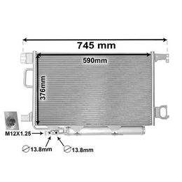 Van Wezel Kondensator, Klimaanlage 30015360 f&uuml;r Mercedes