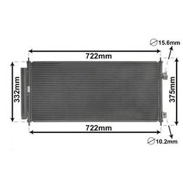 Van Wezel Kondensator, Klimaanlage 25005248 f&uuml;r HONDA