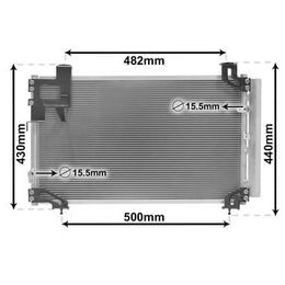 Van Wezel Kondensator, Klimaanlage 53005394 f&uuml;r TOYOTA