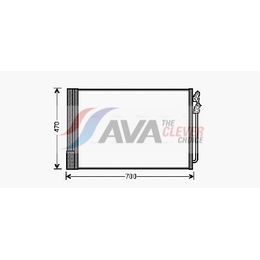 AVA QUALITY COOLING Kondensator, Klimaanlage bwa5370d f&uuml;r ALPINA