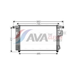AVA QUALITY COOLING Kondensator, Klimaanlage hy5176d f&uuml;r HYUNDAI