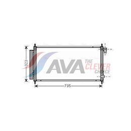 AVA QUALITY COOLING Kondensator, Klimaanlage hd5222d f&uuml;r HONDA