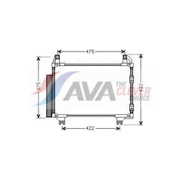 AVA QUALITY COOLING Kondensator, Klimaanlage toa5404d f&uuml;r TOYOTA
