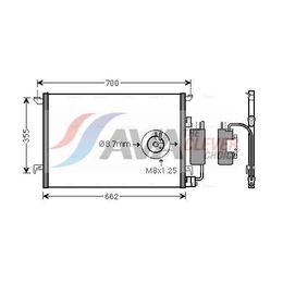 AVA QUALITY COOLING Kondensator, Klimaanlage sba5058d f&uuml;r SAAB
