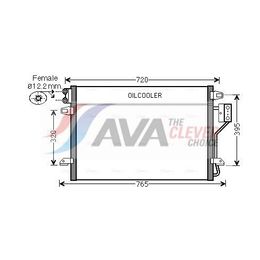 AVA QUALITY COOLING Kondensator, Klimaanlage cr5106 f&uuml;r VW Chrysler LANCIA