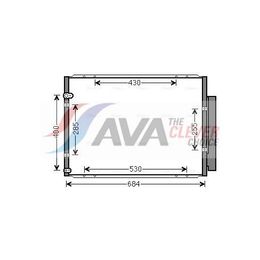 AVA QUALITY COOLING Kondensator, Klimaanlage to5574d f&uuml;r LEXUS