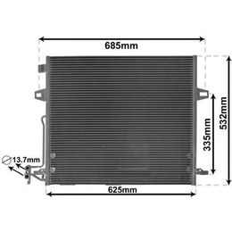 Van Wezel Kondensator, Klimaanlage 30015706 f&uuml;r Mercedes